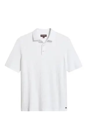 Johnston & Murphy Tilson Textured Polo - White