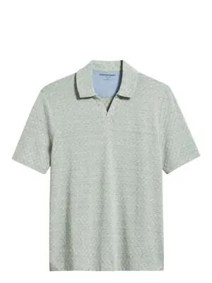 Johnston & Murphy Sedona Basketweave Knit Polo - Sage Basketweave