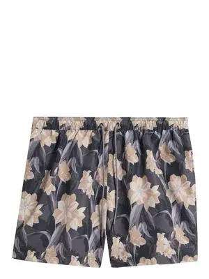 BOSS Floral Print Swim Trunks
