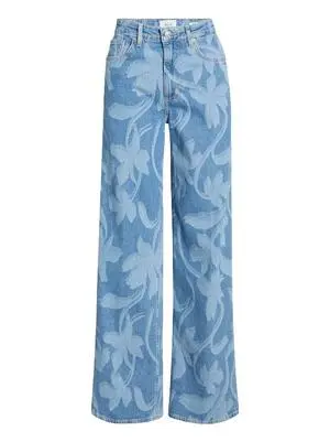 Rails Getty High-waist Wide-leg Jeans - Floral Laser