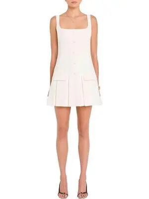 Amanda Uprichard Pleated Mini Dress - Ivory