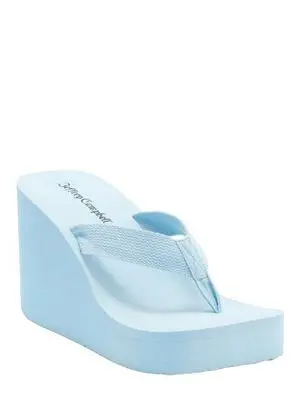 Jeffrey Campbell Astria Platform Wedge Sandal Light Blue