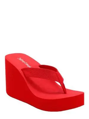 Jeffrey Campbell Astria Platform Wedge Sandal Red