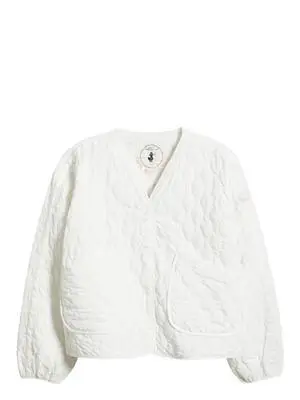 SAVE THE DUCK Fara Water-resistant Quilted Jacket - Off White
