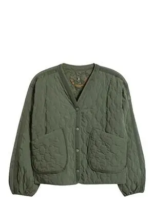 SAVE THE DUCK Fara Water-resistant Quilted Jacket - Thyme Green