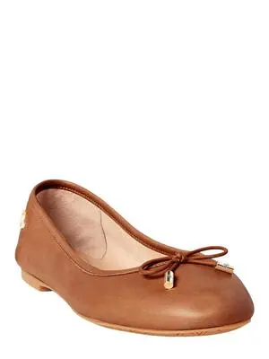 Ralph Lauren Jayna Ballet Flat Deep Saddle Tan