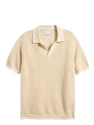 PERCIVAL Tennis Johnny Collar Sweater Polo - Ecru