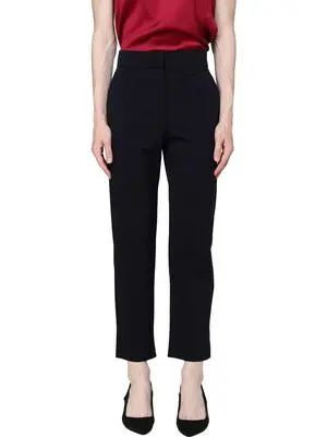 Max Mara Cropped Crepe Trousers Black