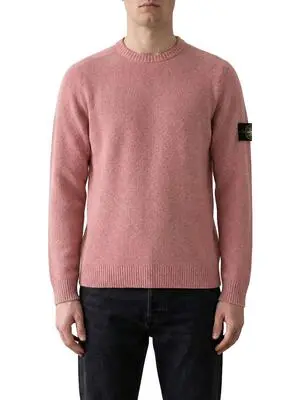 Stone Island Stone Island Cotton Crew Neck Sweater Pink