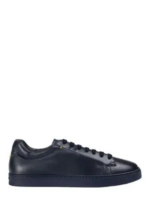 DOUCAL'S Low Top Leather Sneakers - Blue