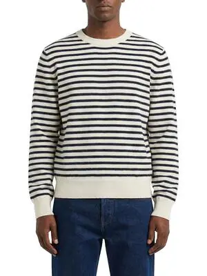 A.p.c. Striped Pullover Sweater - White