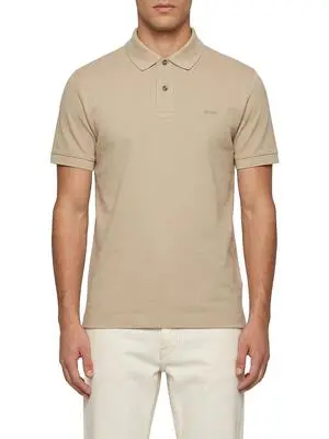 BOSS Cotton Polo Shirt Beige