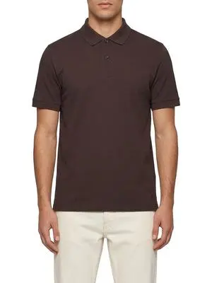 BOSS Cotton Polo Shirt Brown