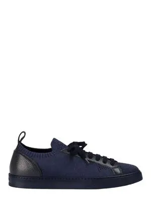 DOUCAL'S Technical Crochet Fabric And Leather Low Top Sneakers - Blue