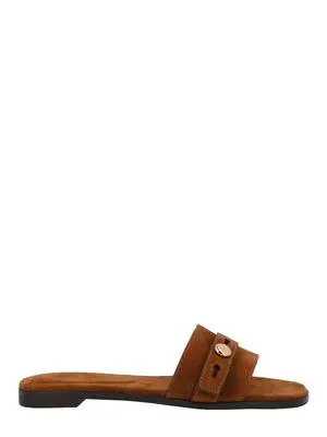 Tory Burch Romy Suede Sandals - Brown