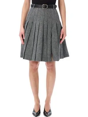 SELF-PORTRAIT Pleated Midi Skirt