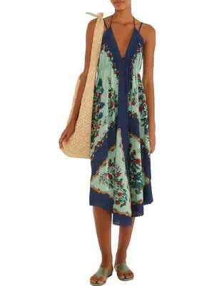 Farm Rio Cover-up Maxi Dress - Faded Green