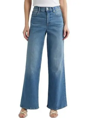 Spanx Authentic 360 High-waist Wide-leg Jeans - Wilmington Wash