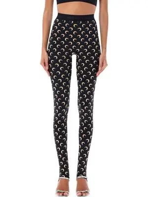 MARINE SERRE Printed Pants - Black