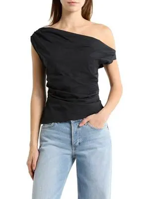 Staud Phare One-shoulder Top - Black