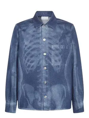 OFF-WHITE Body Scan Over Denim Shirt