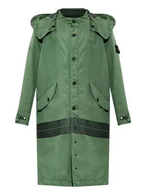 Stone Island Long Parka - Green
