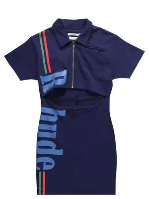 Rhude Polo Shirt Dress - Blue