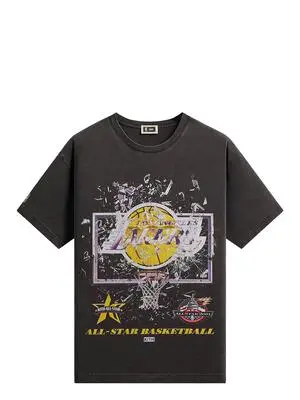 Kith For Nba All-star Los Angeles Lakers Shattered Backboard Vintage Tee - Black