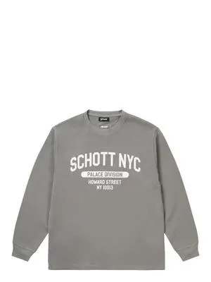 PALACE X Schott Waffle Long-sleeve - Grey