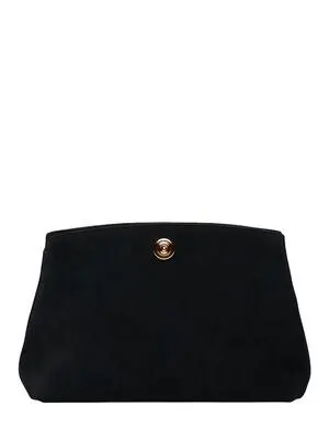 LIFFNER Suede Pushlock Pouch - Black
