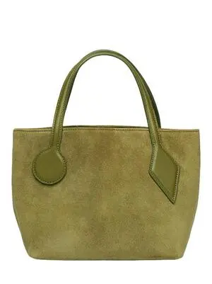 LIFFNER Micro Herb Suede Top Handle Bag - Green