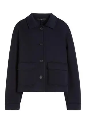 Max Mara Jersey Twin-pocket Overshirt - Blue