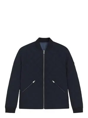 BOSS Water-Repellent Quilted Jacket Blue