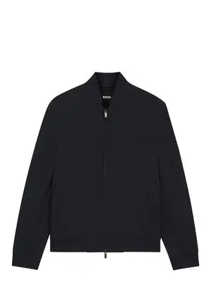BOSS Slim Fit Piqué Jacket - Blue