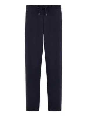 Canali Cotton-blend Joggers With Contrasting Details - Blue