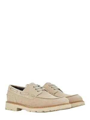 Canali Suede Wallabees With Lug Sole - Beige