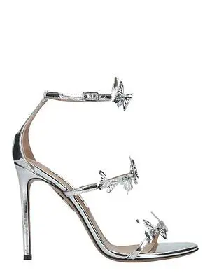 AQUAZZURA Papillon Heeled Sandals - Silver
