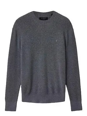 ALLSAINTS Aspen Logo-embroidered Jumper - Slate Blue