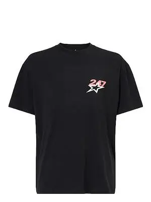 247 BY REPRESENT Team Star Oversized Jersey T-shirt - Jet Black