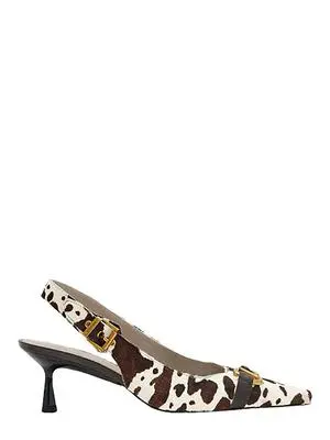 ALLSAINTS Hera Cow-print Leather Slingback Courts - Cow Print