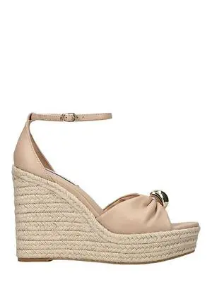 Steve Madden Taliya Leather Wedge Sandals - Pale Pink