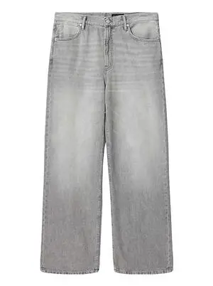 ALLSAINTS Lenny Wide-leg Denim Jeans - Washed Grey