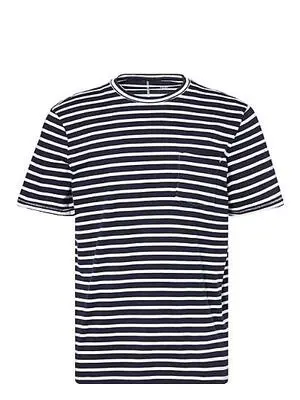Paige Ramirez Striped Cotton T-shirt - Mariner Stripe