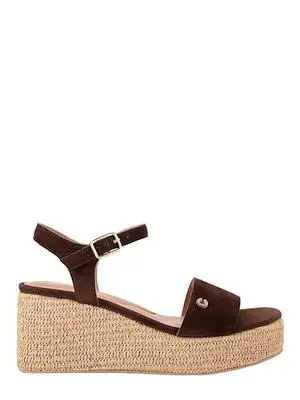 Carvela Portofino Flatform Faux-leather Sandals - Dark Brown