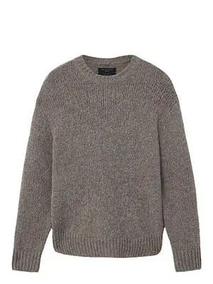 ALLSAINTS Saku Crewneck Wool-blend Jumper - Metal Grey