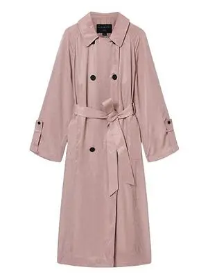 ALLSAINTS Lizie Relaxed-fit Woven Trench Coat - Shadow Pink