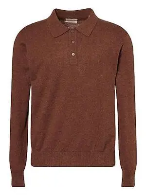 Gant Regular-fit Embroidered-logo Cotton-and-linen Polo Shirt - Hazelnut Melange