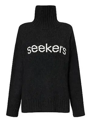 SISTERS & SEEKERS Logo-print Knitted Jumper - Black
