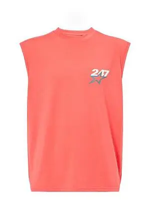 247 BY REPRESENT Team Star Oversized Jersry Tank Top - Racing Red