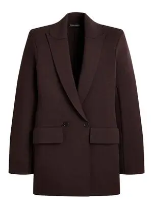 Scanlan Theodore Crepe Knit Tailored Blazer - Chocolate